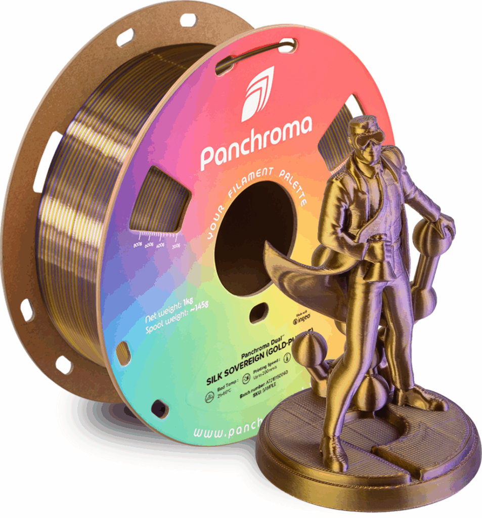 PLA Dual Silk Sovereign Panchroma (Gold-Purple) 1kg 1,75mm - Portachiavi 3D